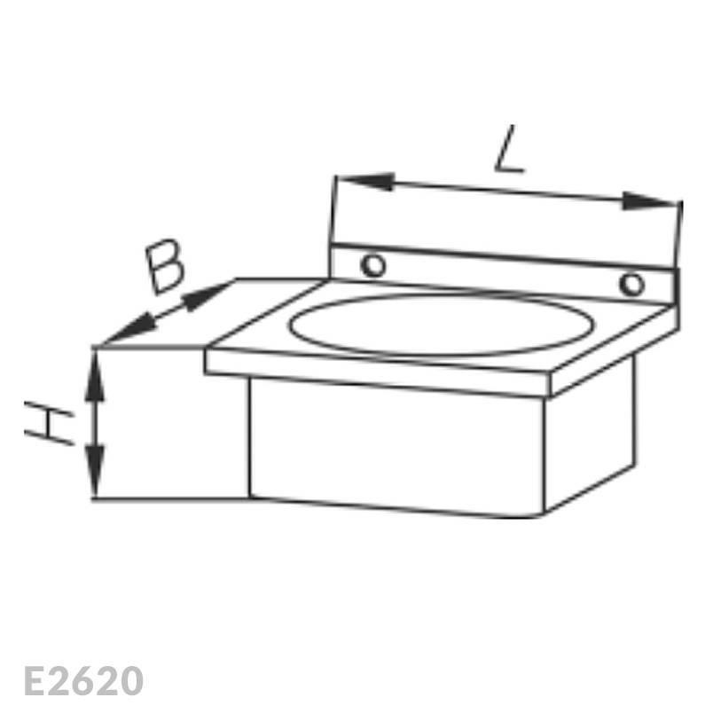 Umywalka Egaz E2620 400x400 mm | Meble nierdzewne \ Umywalki nierdzewne ...